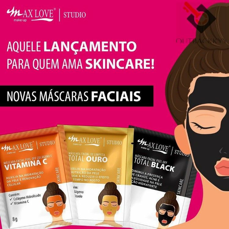 Máscara Facial Max Love - Ouro - Fafa Beleza | ZAX